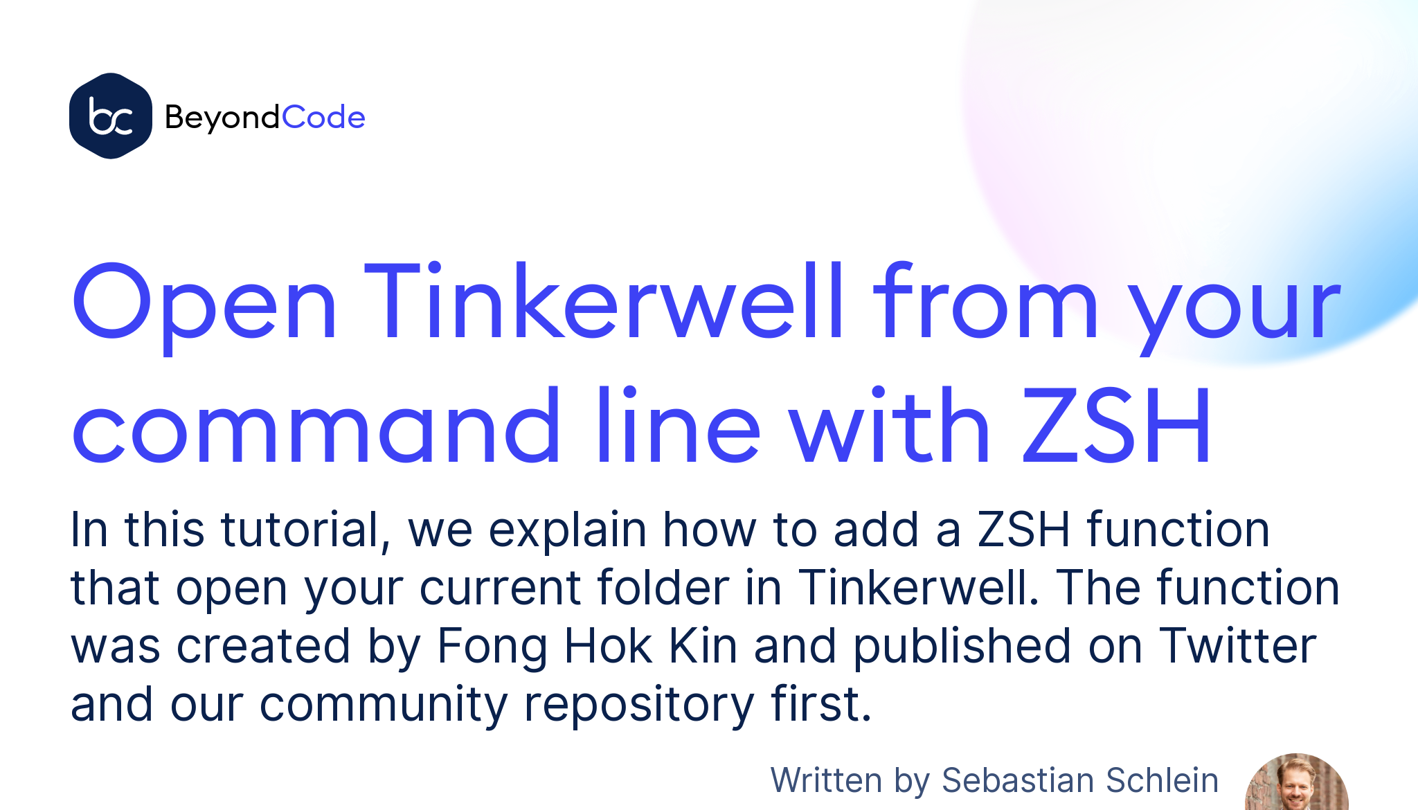 Open Tinkerwell From Your Command Line With ZSH Beyond Code open-tinkerwell-from-your-command-line-with-zsh-beyond-code